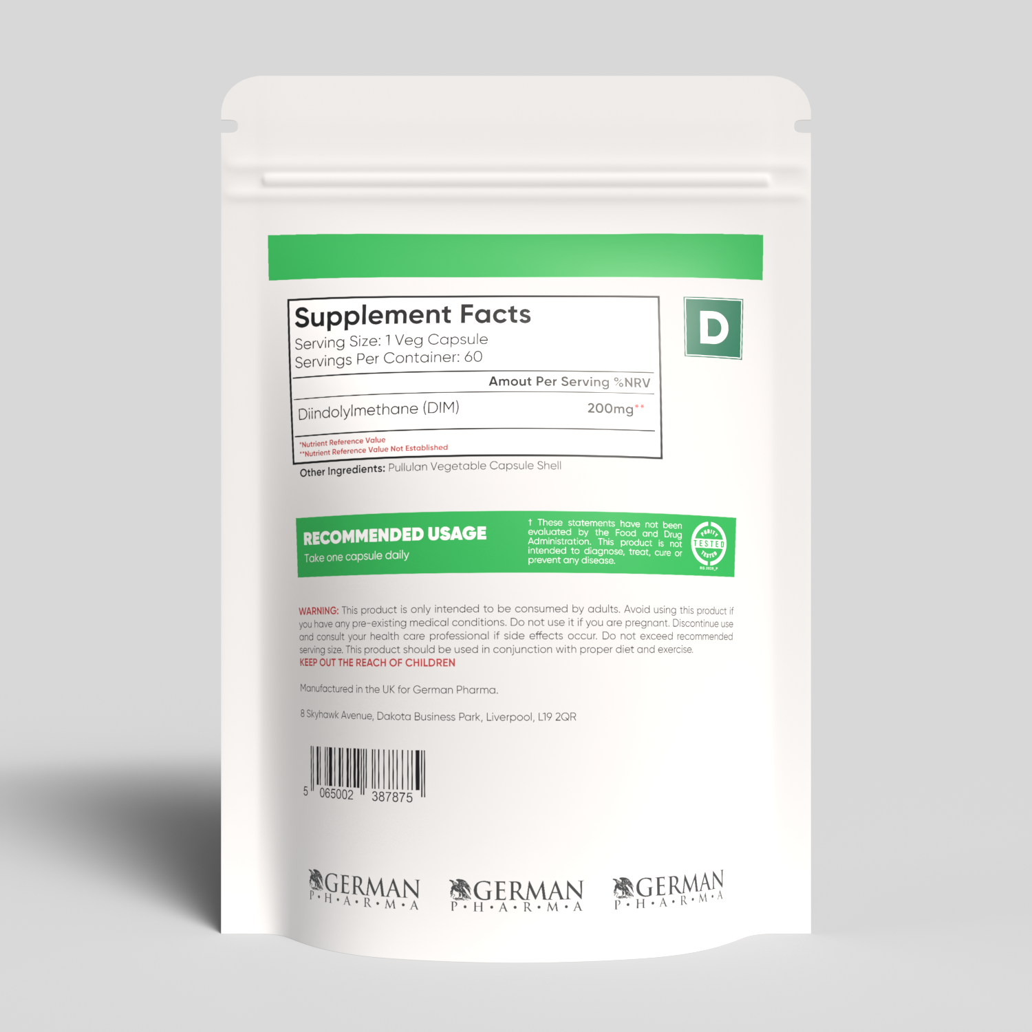 DIM Supplement - Diindolylmethane - German Pharma UK
