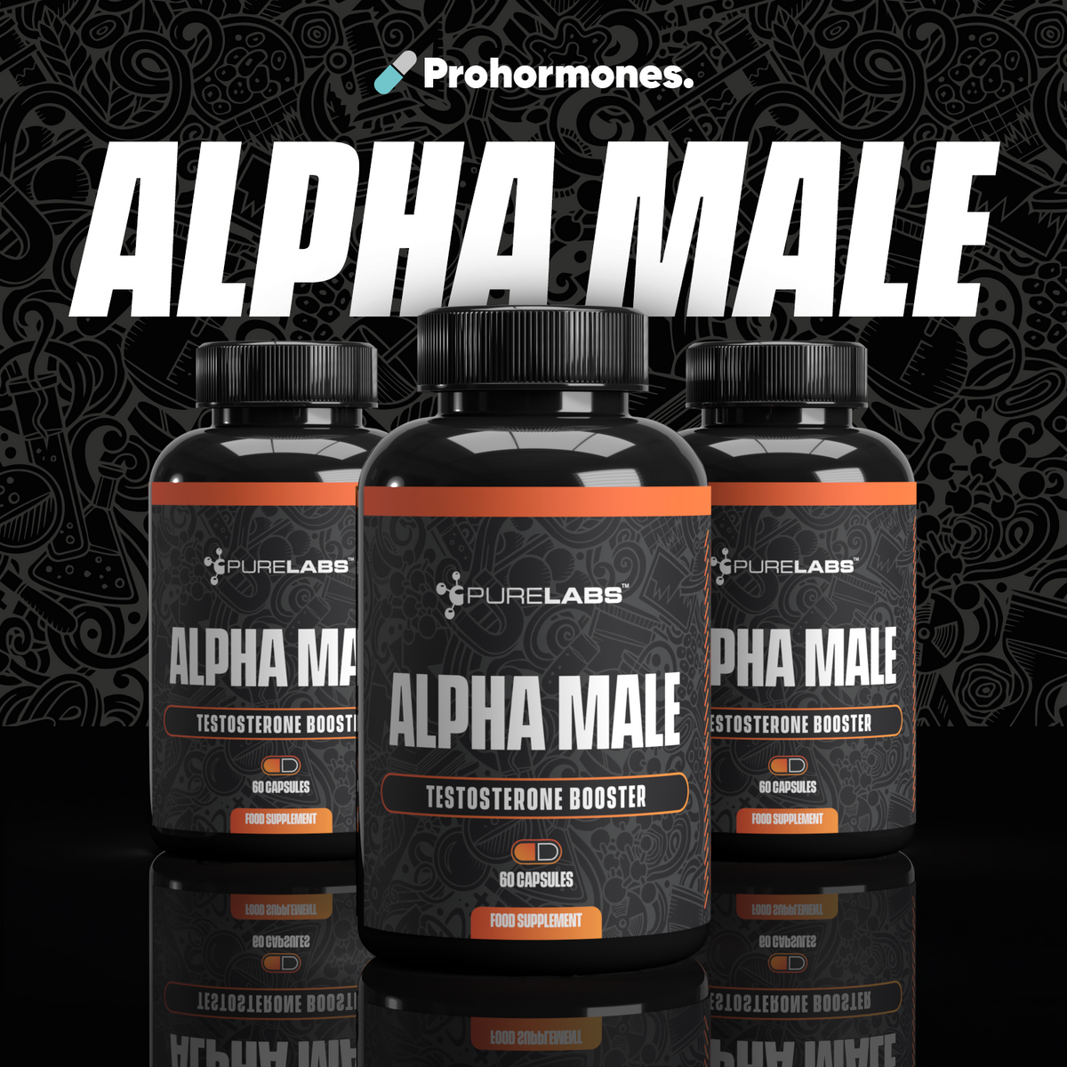 Alpha Male - Male Support Supplement - 60 Capsules - Pure Labs