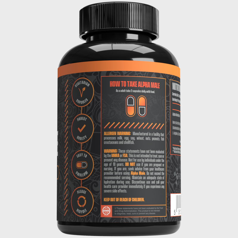 Alpha Male - Male Support Supplement - 60 Capsules - Pure Labs