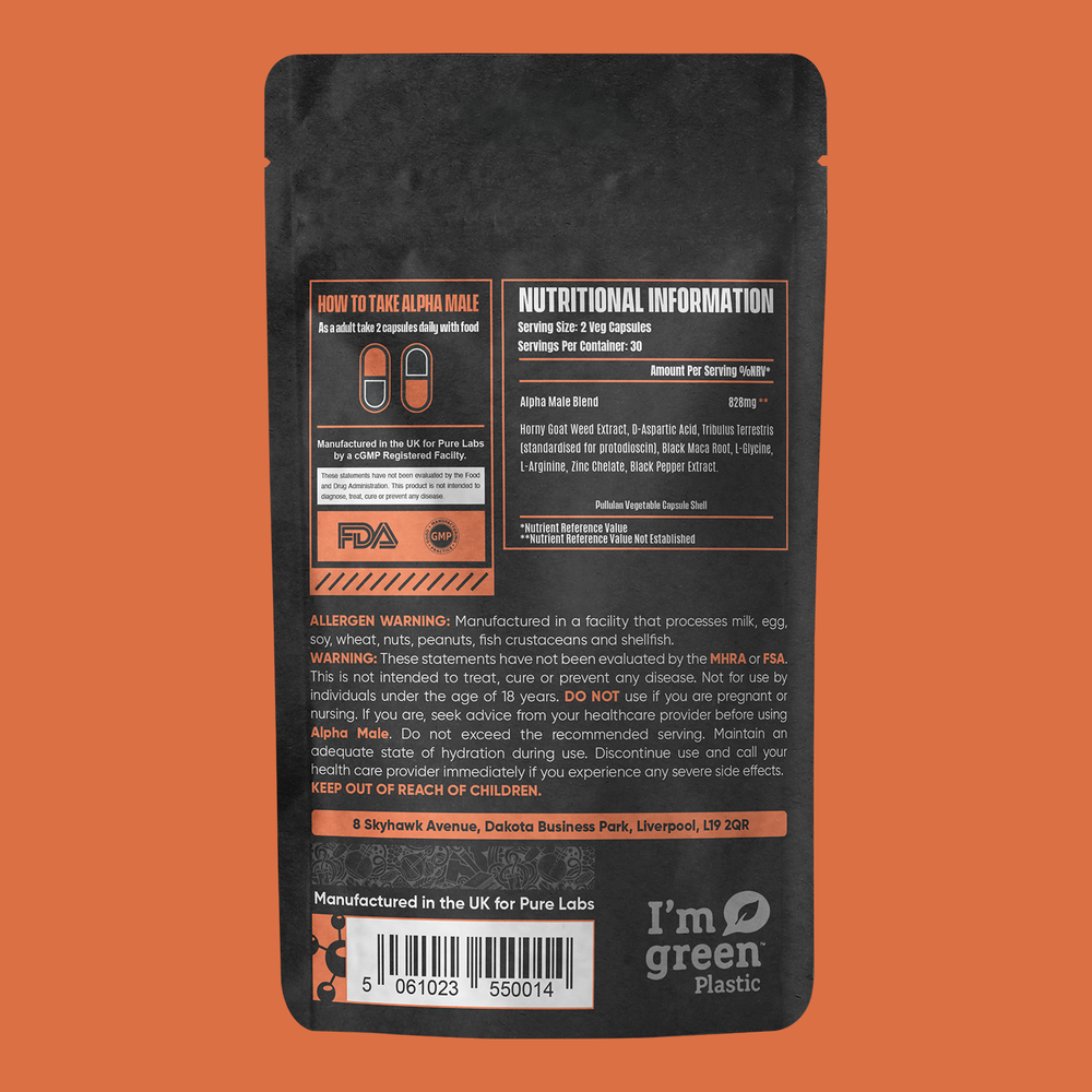 Alpha Male - Male Support Supplement - 60 Capsules - Pure Labs